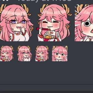 Yae Miko Emote Genshin Impact - Twitch Emote - Discord Emote - Etsy