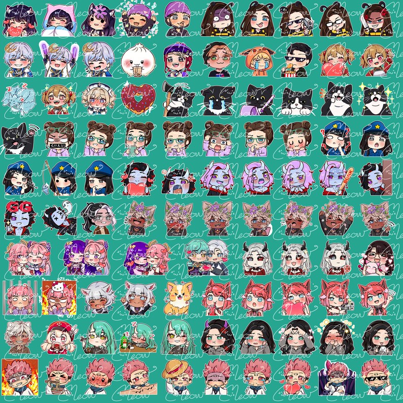 X1 Custom Emotes Chibi Emotes twitch Emotes Discord - Etsy