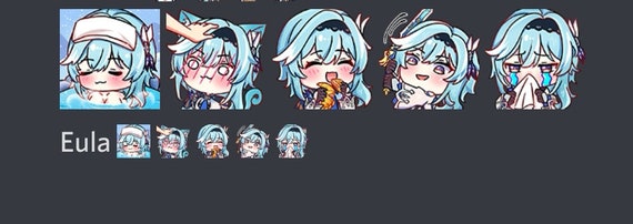 Art & Collectibles Eula Genshin Impact Emotes for Twitch or Discord ...