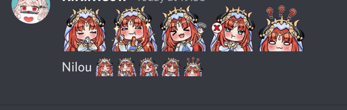 Nilou Emote Genshin Impact Pack Twitch Emote Discord Emote - Etsy