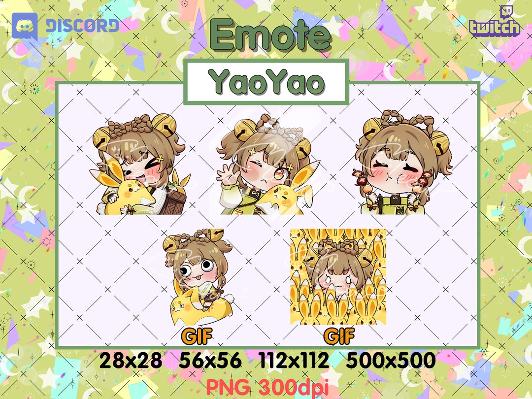 Yaoyao Emote - Genshin Impact Twitch/discord Emotes (digital Download ...