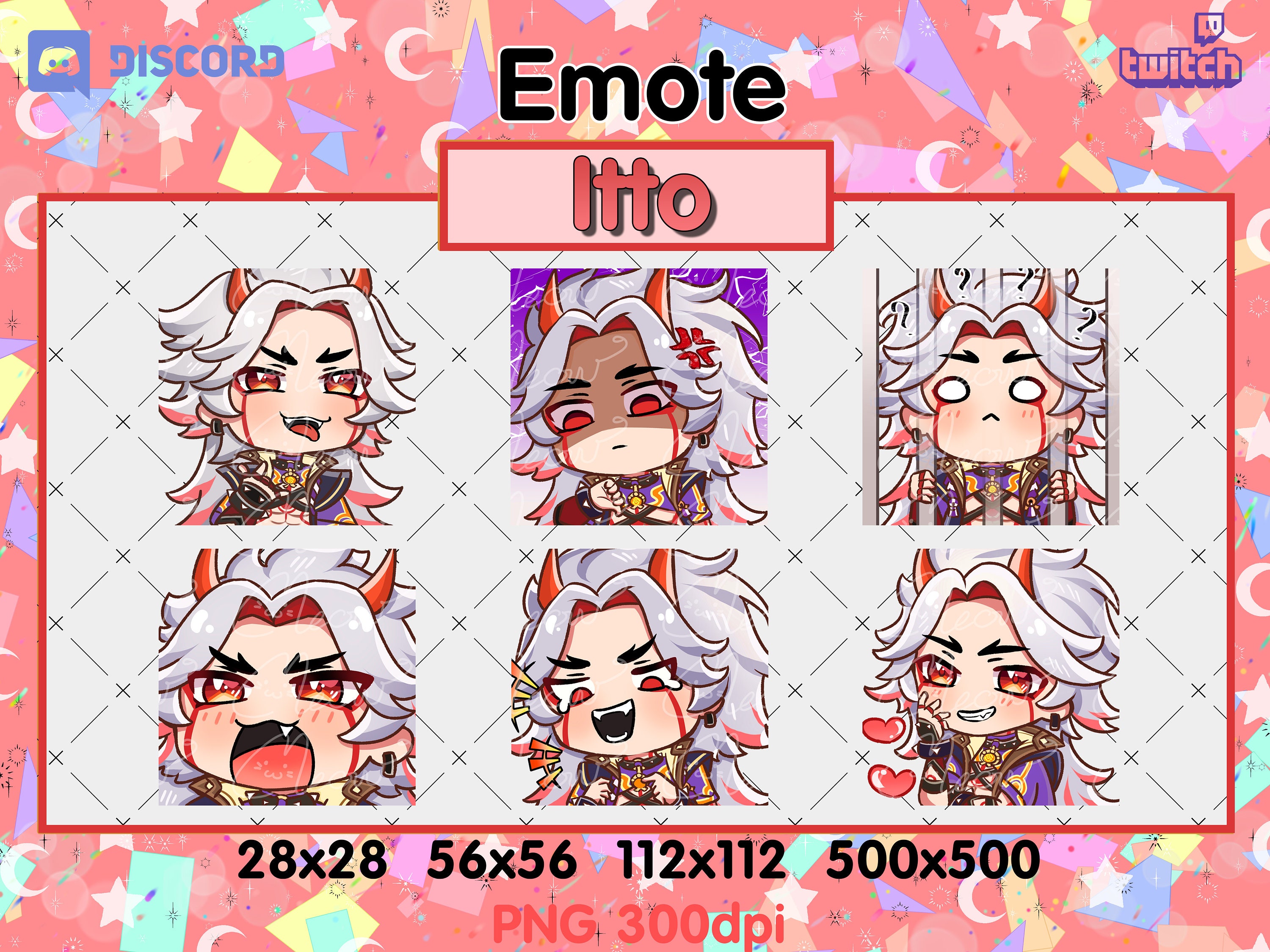 Itto Emote Genshin Impact Pack 1 Twitch Emote Discord - Etsy México