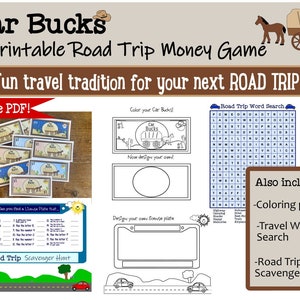 Printable Travel Game for Kids Road Trip Games Family | Etsy