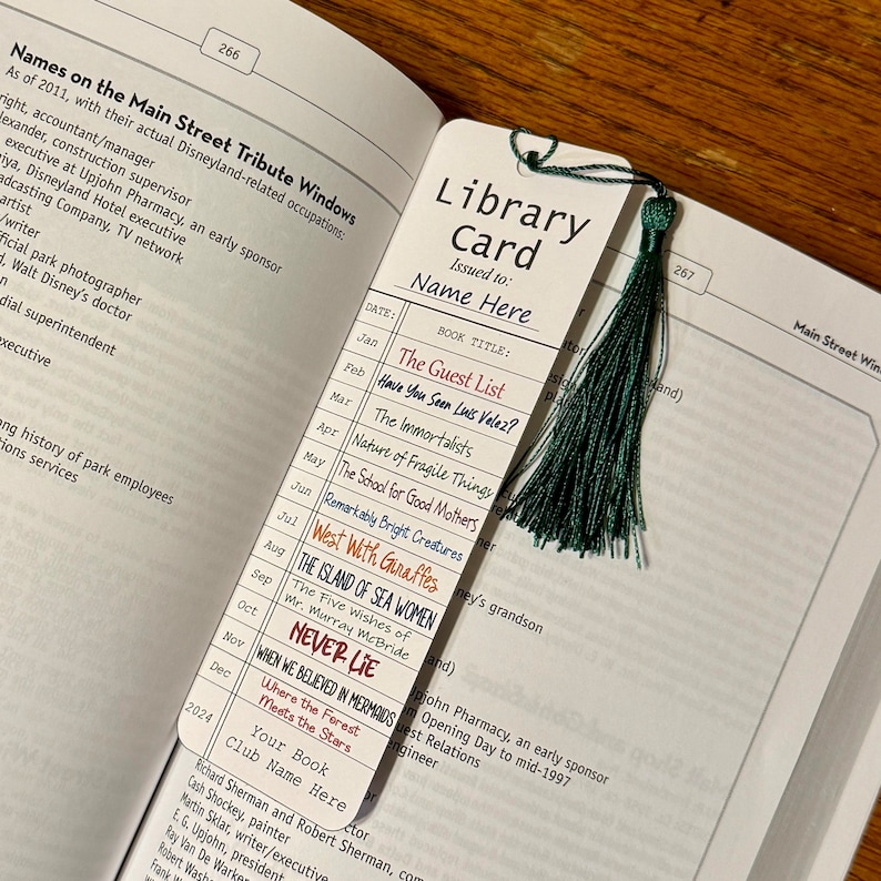 Personalized Book Club Bookmark: Custom Reading List (digital Download ...