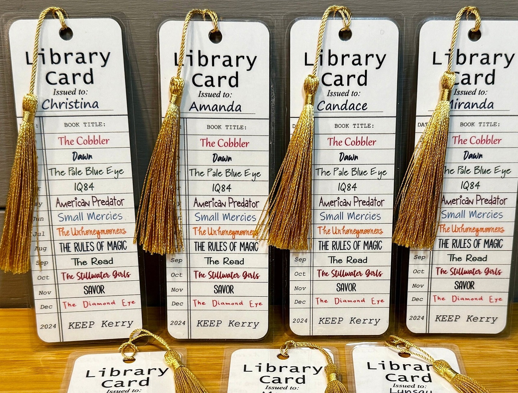 Personalized Book Club Bookmarks, Gifts for Book Lovers, Reading List ...