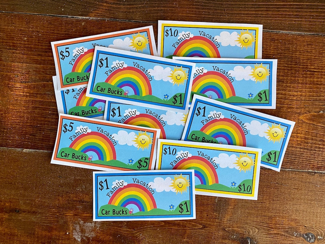 Car Ride Games: Car Bucks Printable Travel Activity (PDF) - Etsy