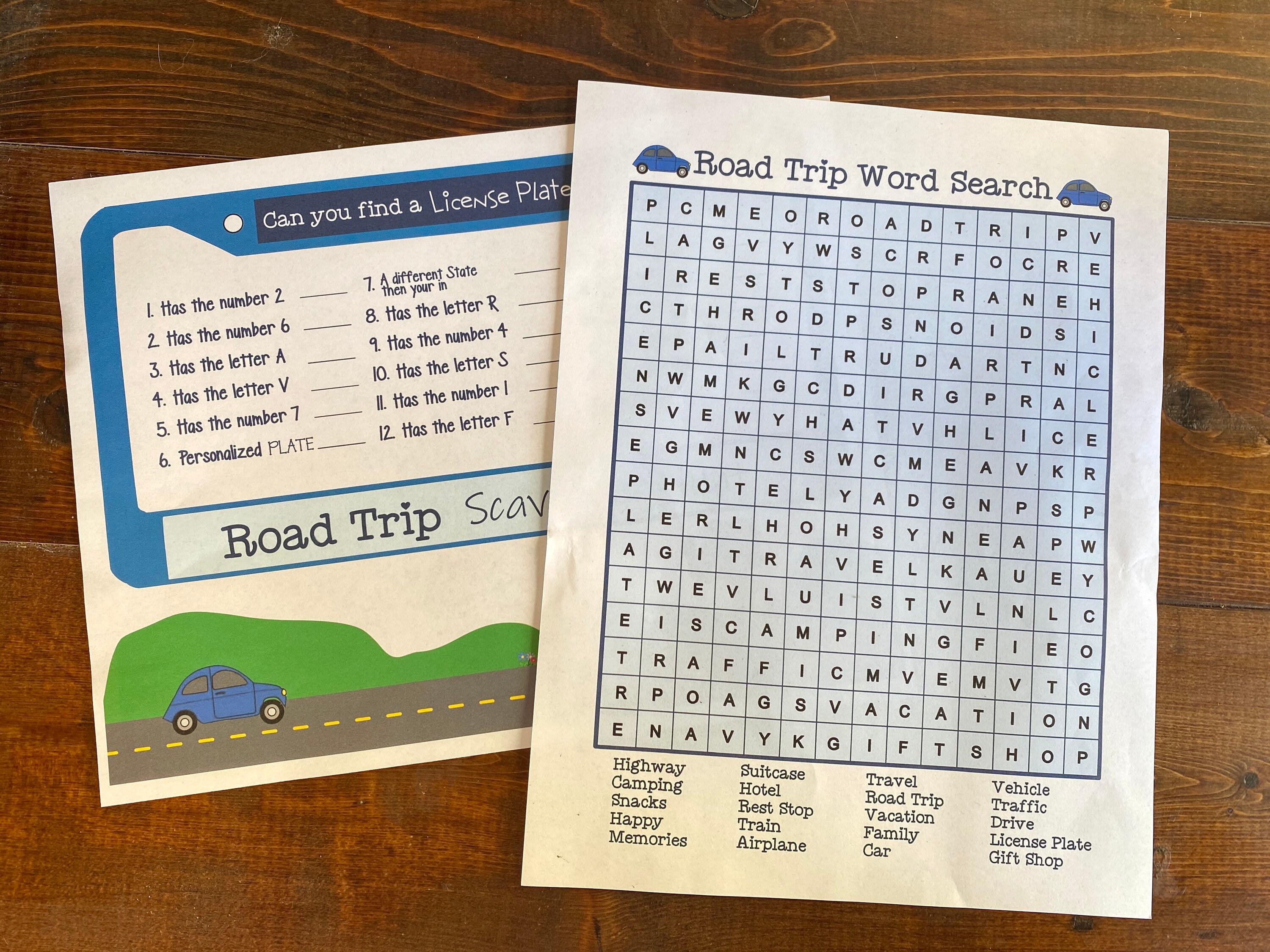 Printable Travel Game for Kids, Road Trip Games, Printable Play Money ...