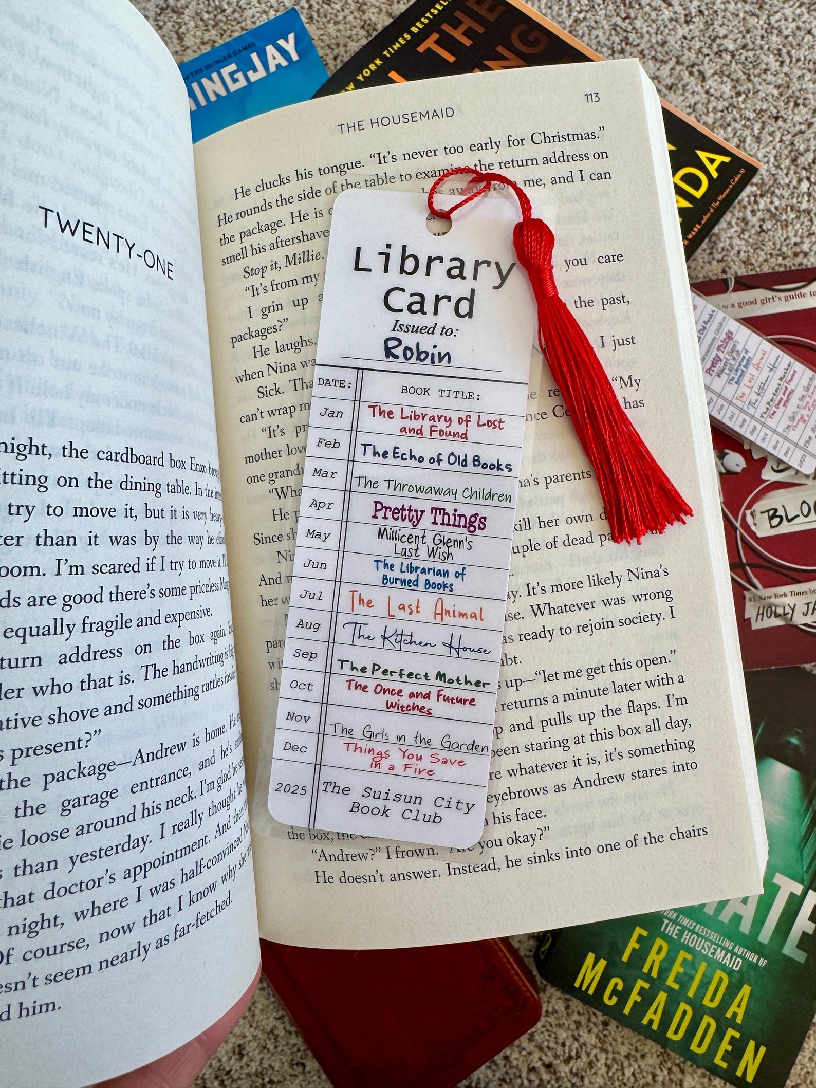 Personalized Book Club Bookmarks, Gifts for Book Lovers, Reading List ...
