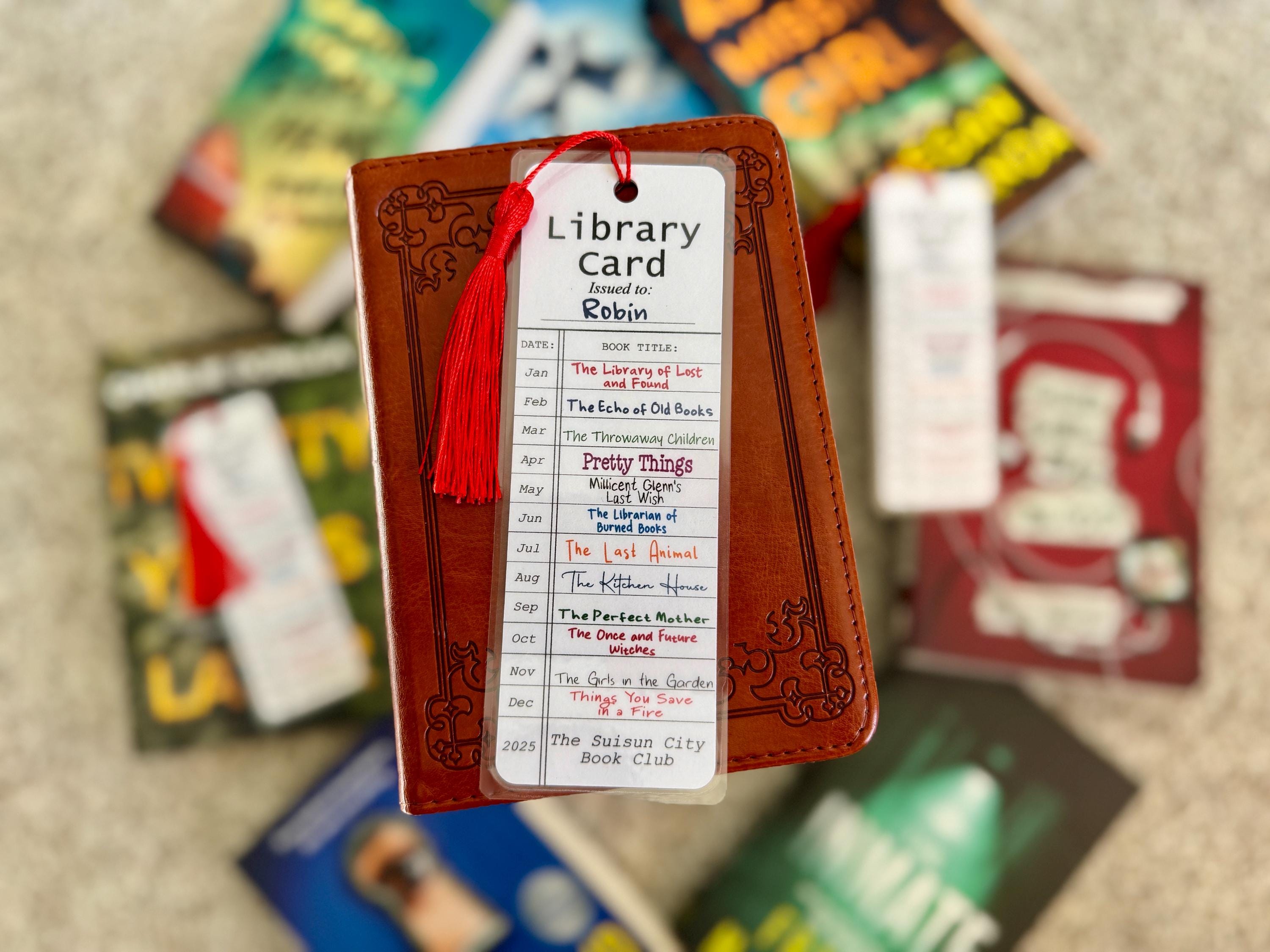 Personalized Book Club Bookmarks, Gifts for Book Lovers, Reading List ...