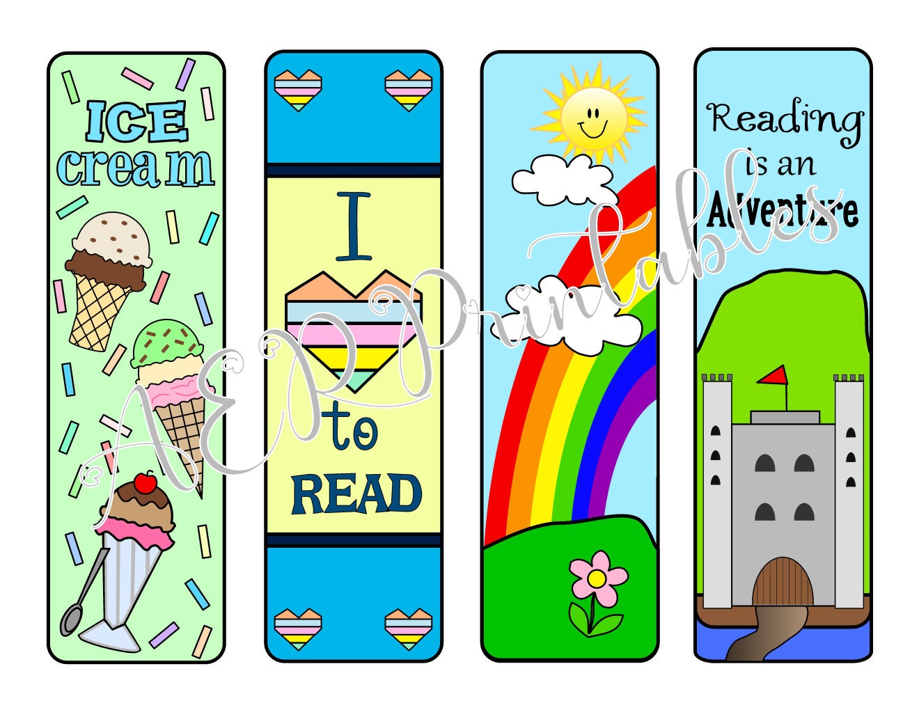 Printable Bookmarks for Kids, Kids Art, Color Your Own Bookmark ...