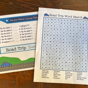 Road Trip Activities for Kids, Printable Travel Games, Preschool ...