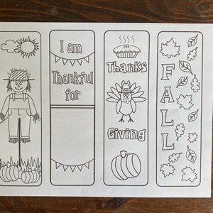 Thanksgiving Printables Kids, Printable Bookmarks for Kids, Fall ...