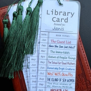 Personalized Book Club Bookmarks, Gifts for Book Lovers, Reading List ...