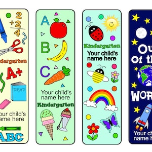 Kindergarten Activity Sheet, Printable Bookmarks for Kids, Kindergarten ...