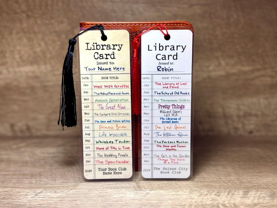 Personalized Book Club Bookmarks, Gifts for Book Lovers, Reading List ...