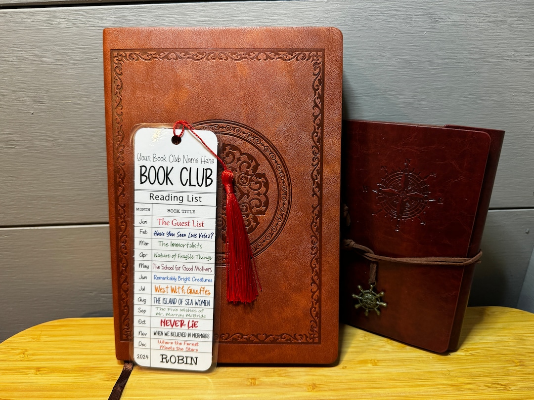 Personalized Book Club Bookmarks, Reading Goals, Gifts for Book Lovers ...