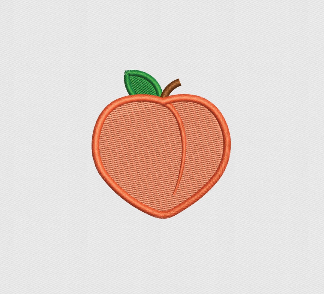 Peach 2in DST Embroidery File - Etsy