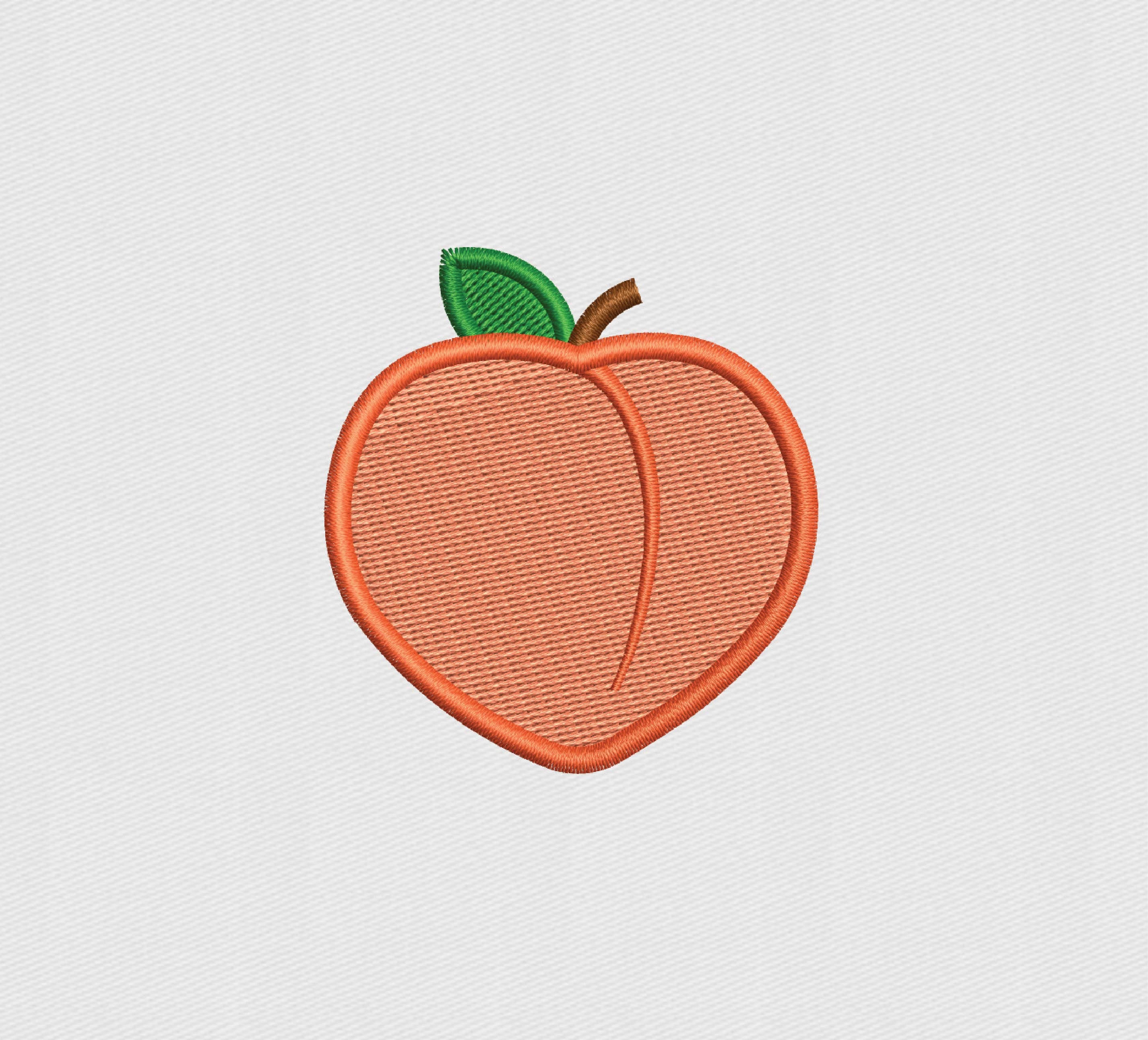 Peach 2in DST Embroidery File - Etsy