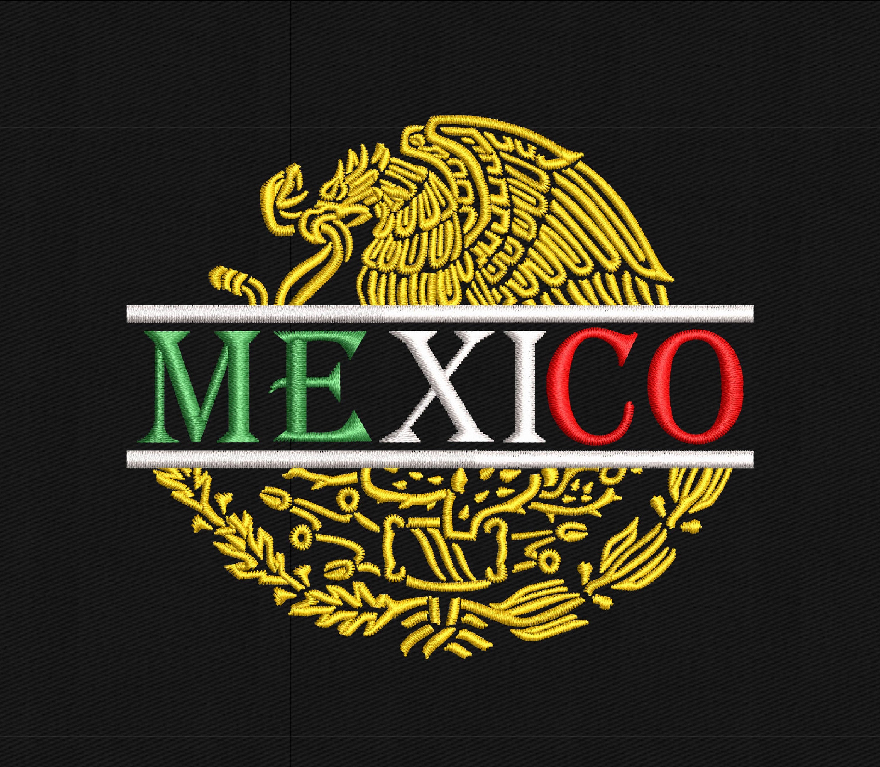 Mexico Eagle Emblem DST, PES Embroidery File - Etsy