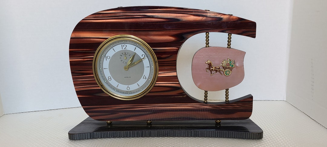 MCM Atomic Veglia Table Clock Boomerang - Etsy