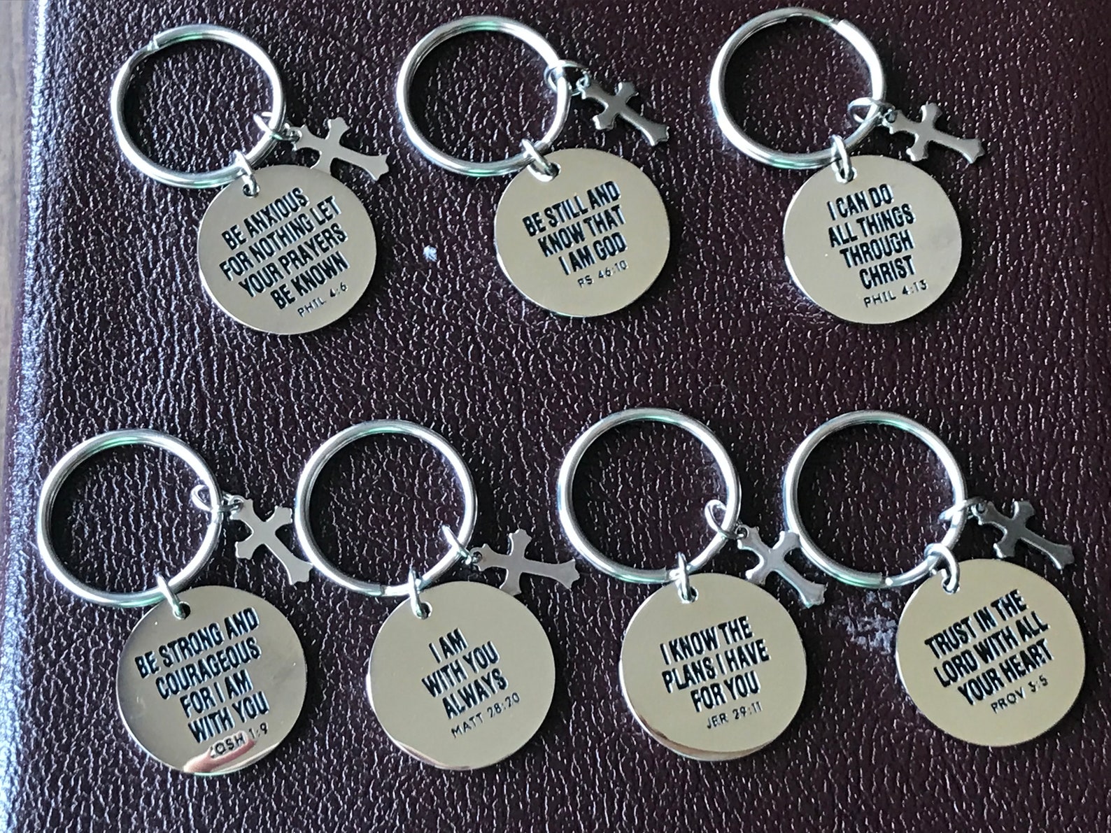 Inspirational Keychain Christian Key Chain Scripture - Etsy