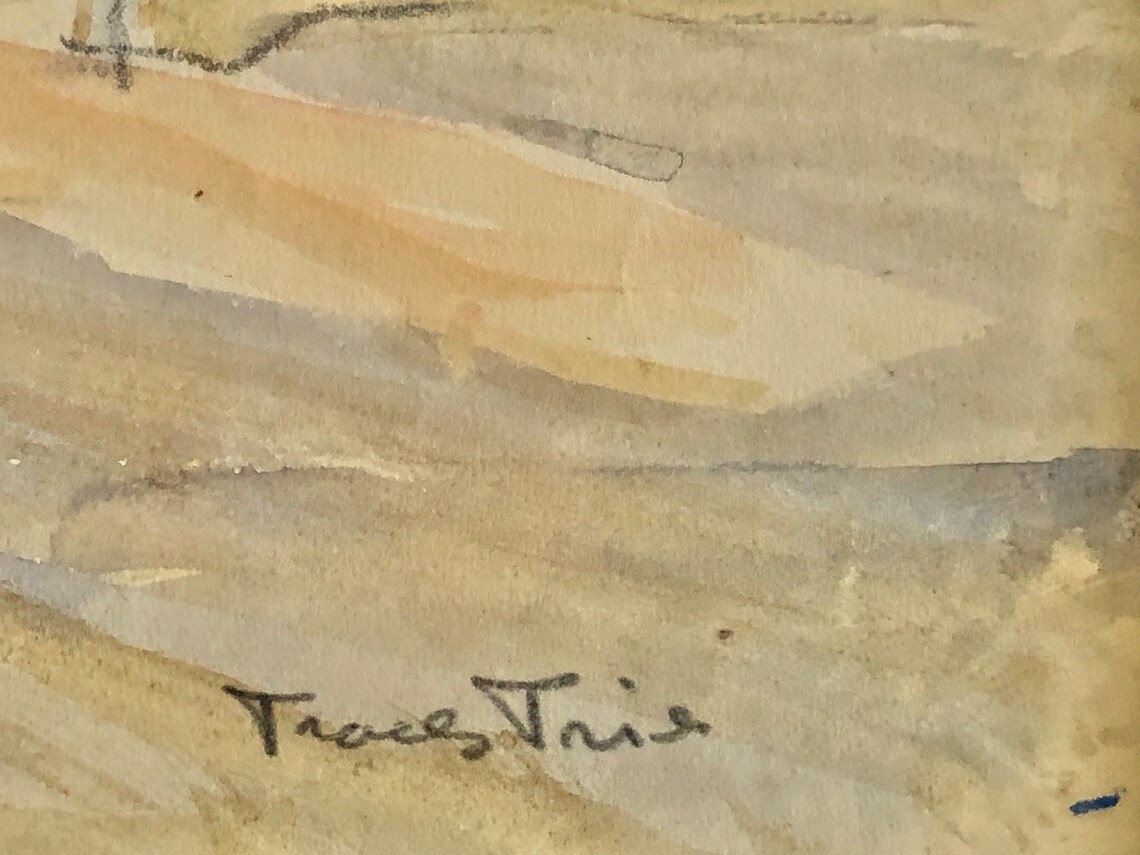 Troels Trier 1879-1962 Watercolor Original Danish Art From the Early ...