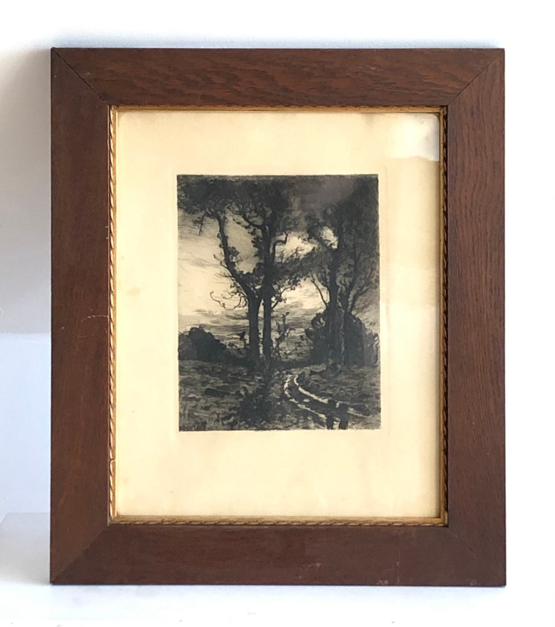 Original Danish Antique Etching From 1899 With Beautiful Nature Motive ...