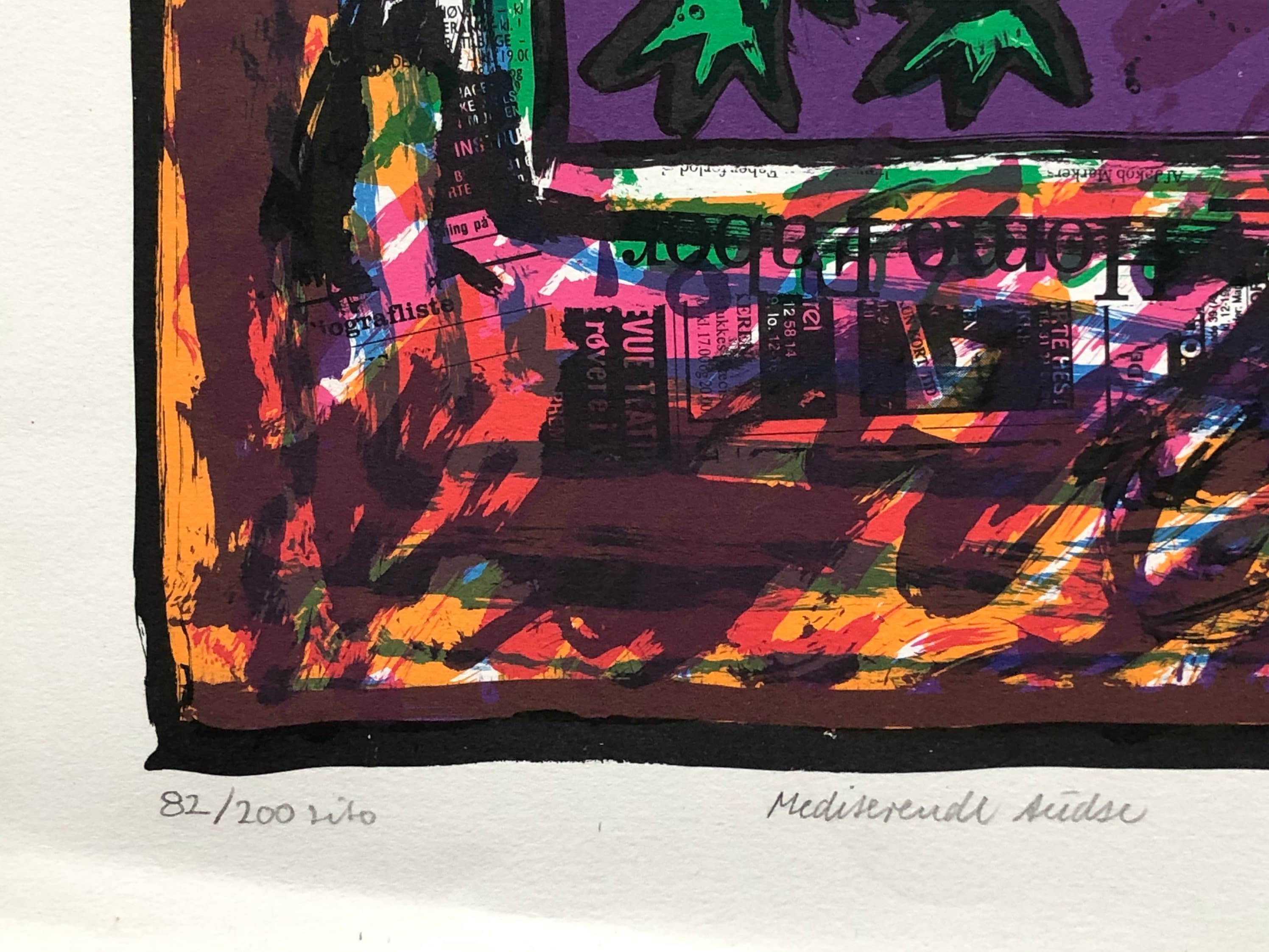 Two original lithographs by Kurt Dupont (1941-) - colorful ...