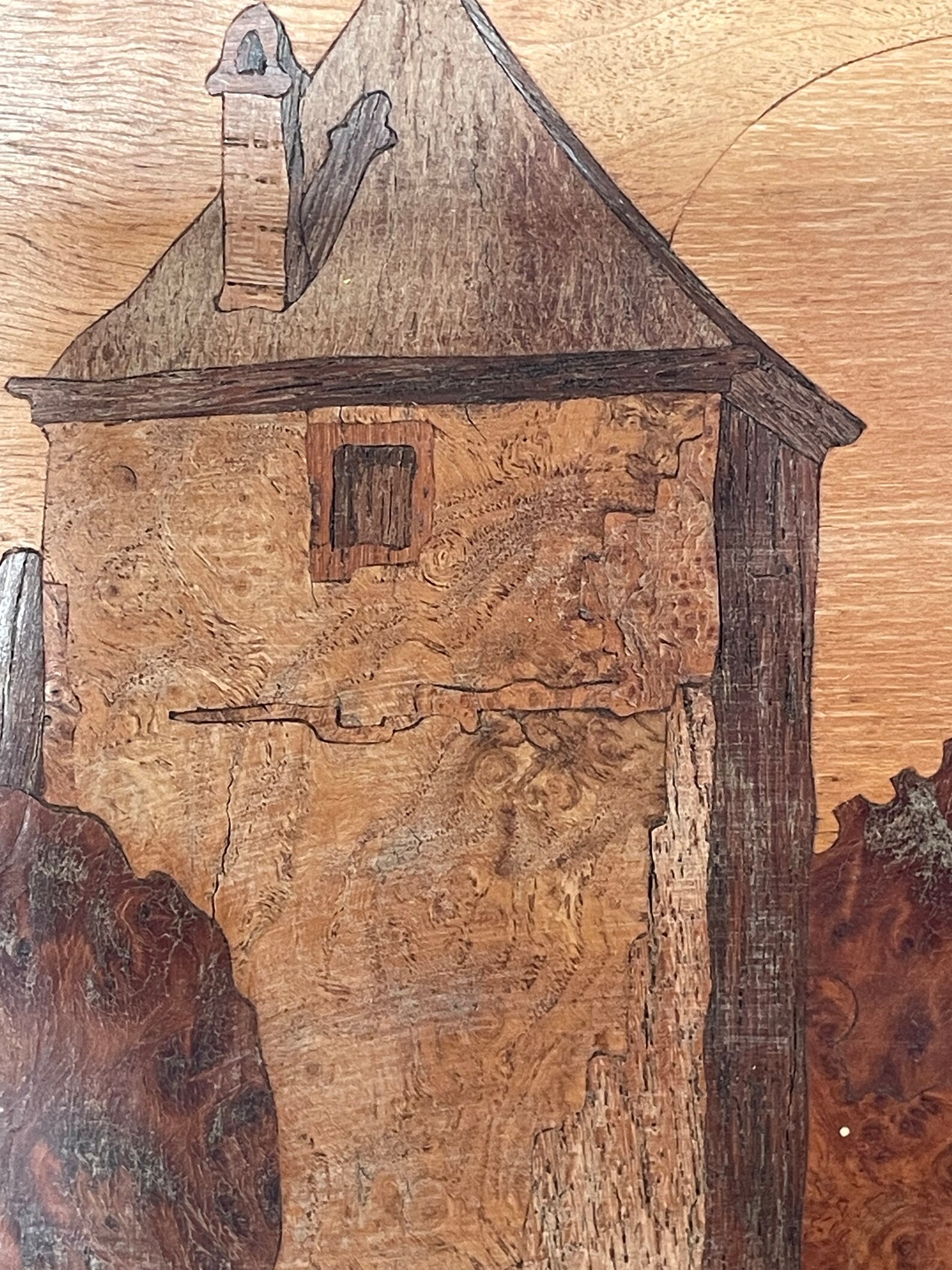 Vintage Insertia Marquetry Wooden Artworks From the Mid Century With ...