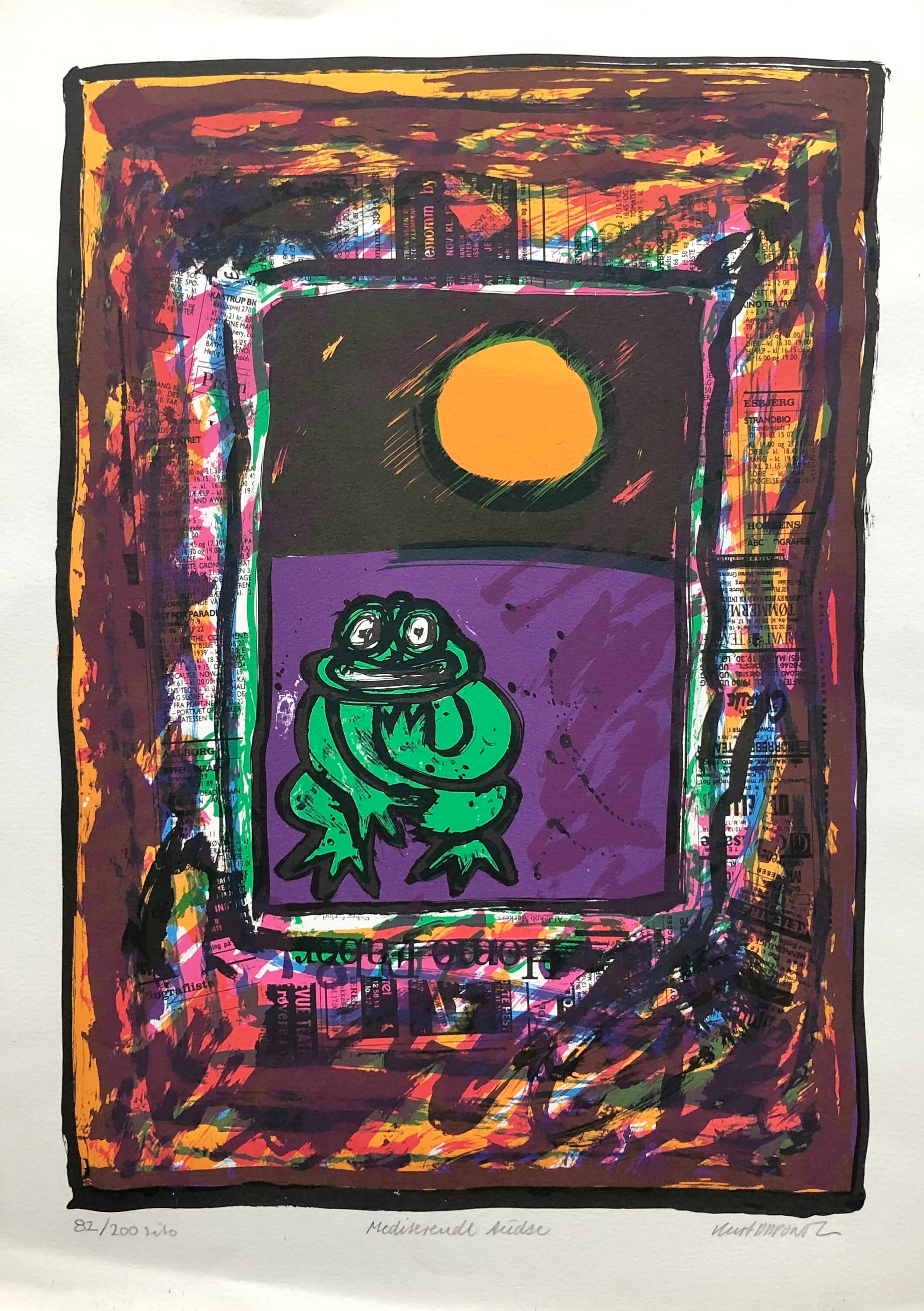Two original lithographs by Kurt Dupont (1941-) - colorful ...