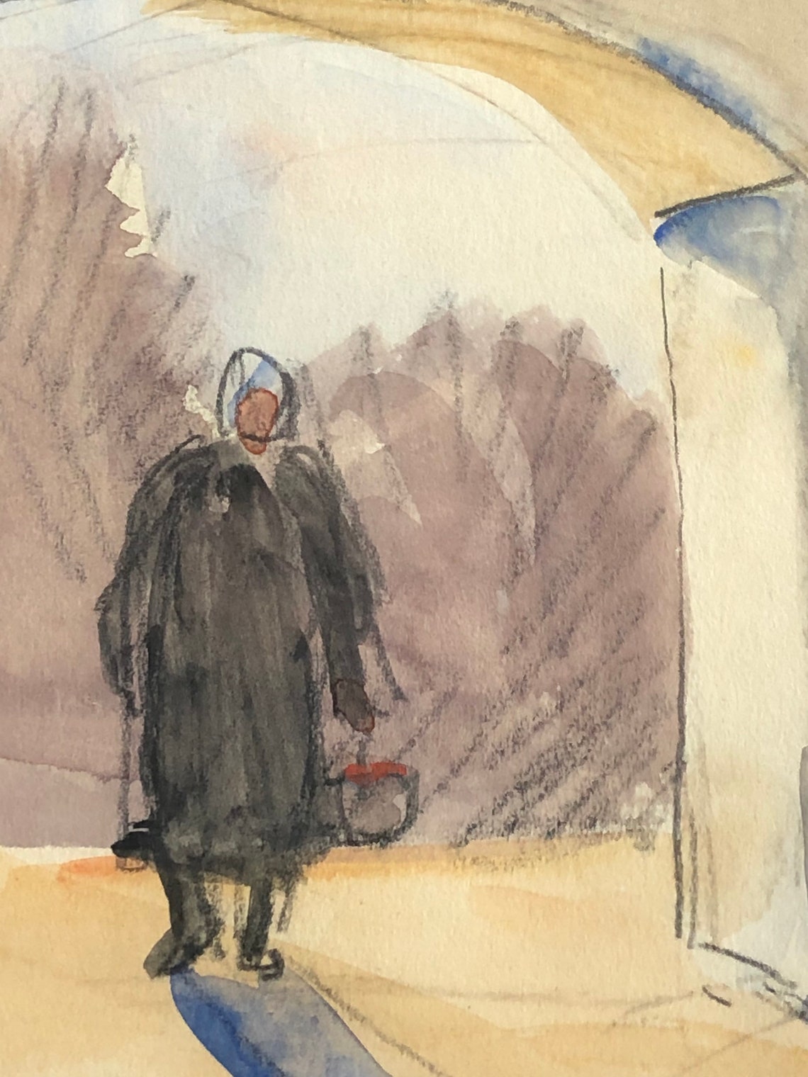 Troels Trier 1879-1962 Watercolor Original Danish Art From the Early ...