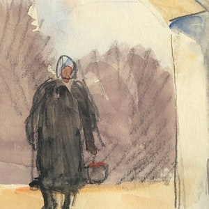 Troels Trier 1879-1962 Watercolor Original Danish Art From the Early ...