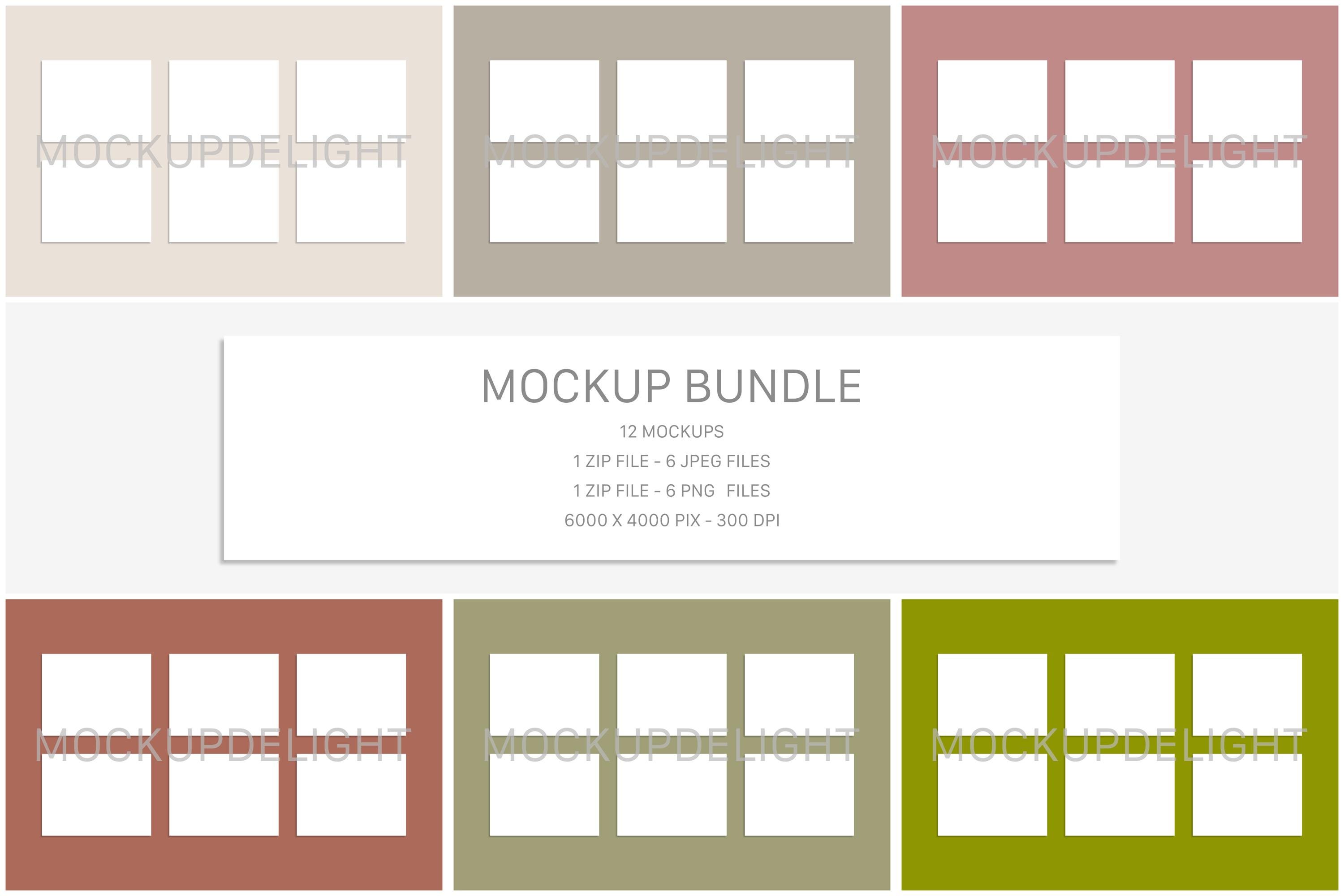 6 Sheets Paper Mockup Set 4x3 | Website Templates | Beige, Taupe ...