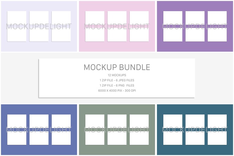 A4 Poster Mockup 7x5 With Overlays, Modern Mockup Landscape, Lilac ...
