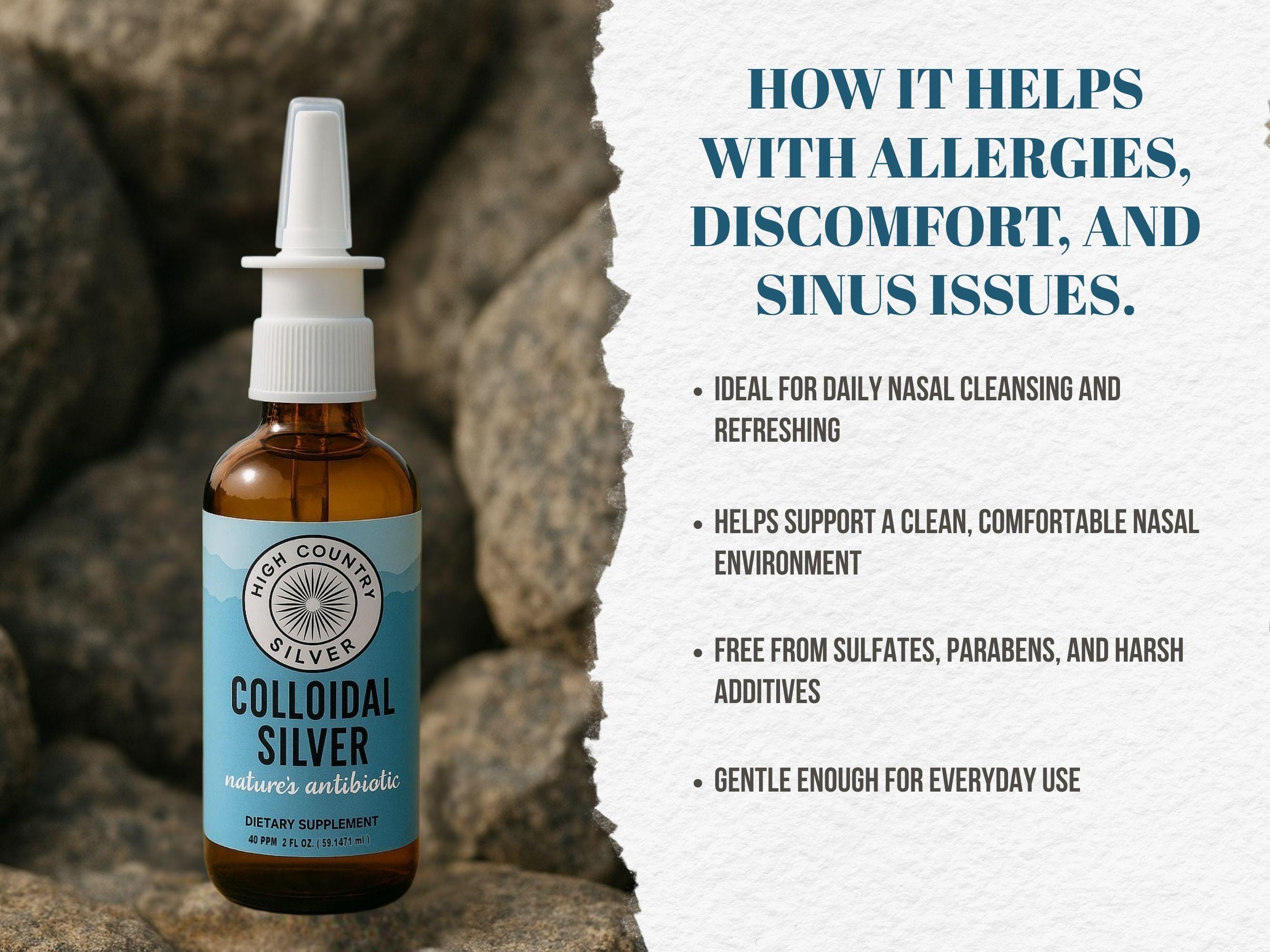 Colloidal Silver Fine Nasal Mist 40 Ppm - Etsy