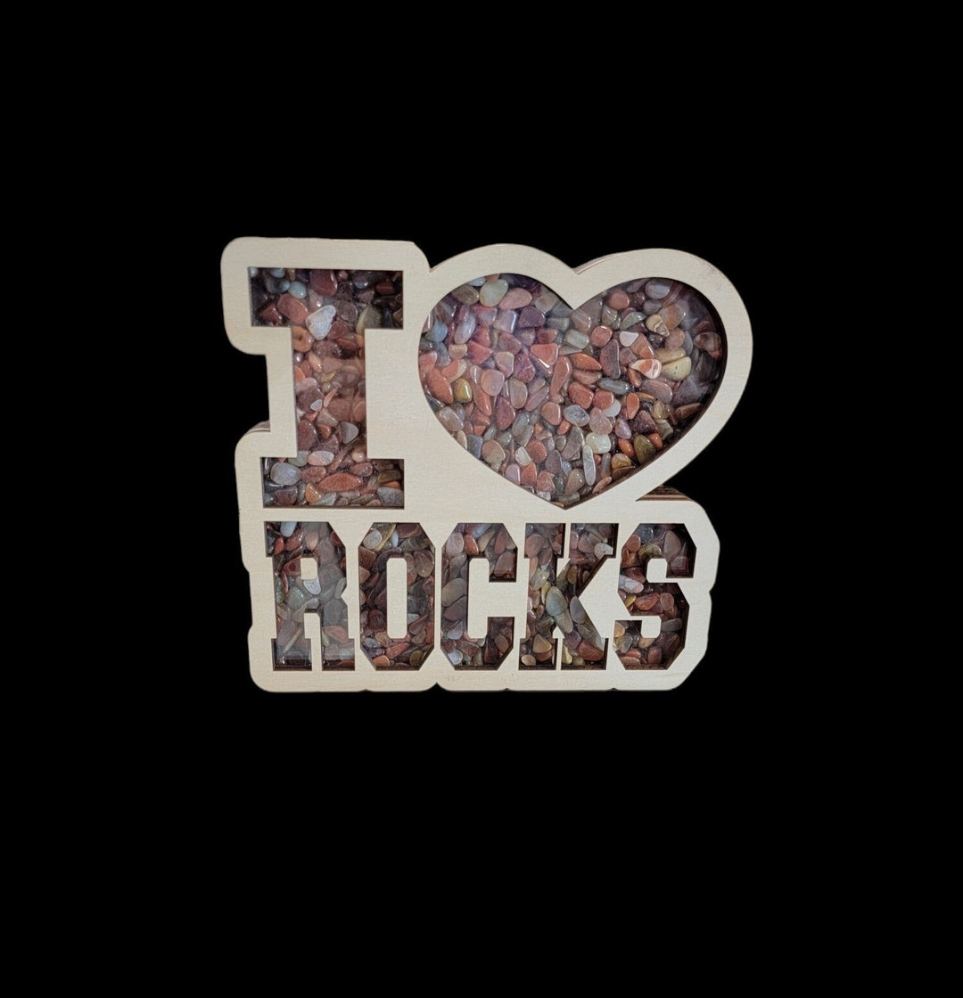 I Love Rocks Shadow Box for Rocks, Lake Superior Agates, Agates, Beach ...
