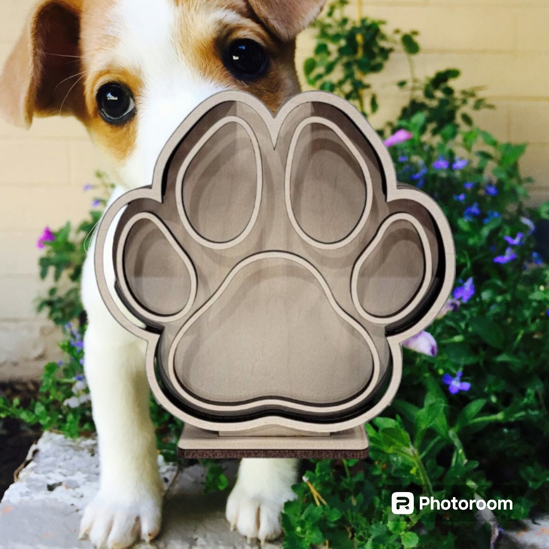 Dog Paw Shadow Box for Your Lake Superior Agates, Beach Glass, Etc - Etsy