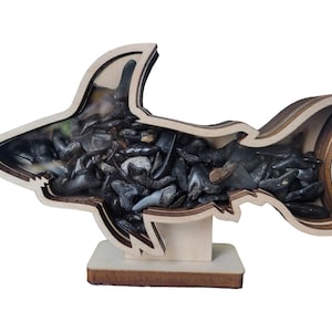Shark Tooth Shadow Box MINI for Your Tiny Shark Teeth, Rocks, Beach ...