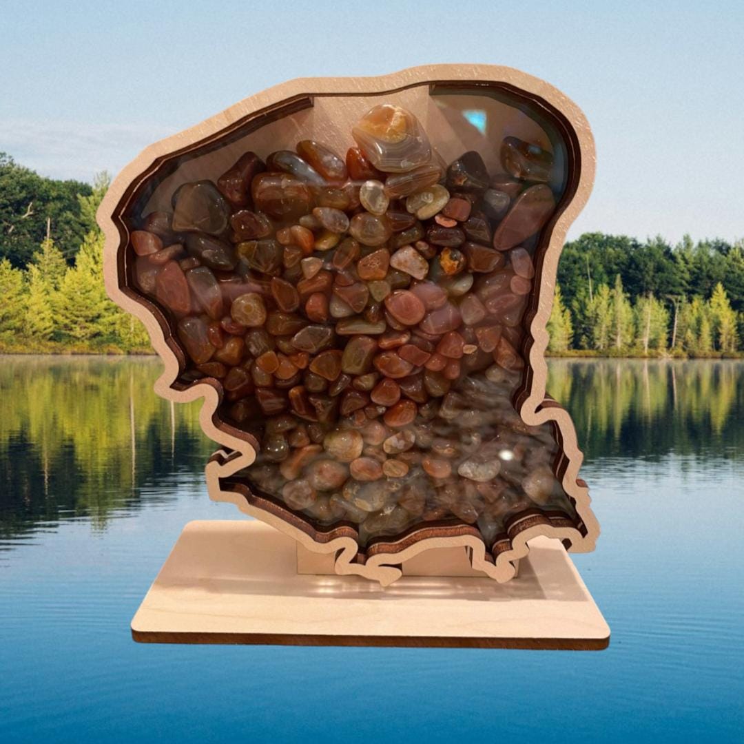 Minnesota Mille Lacs Lake Shadow Box for Lake Superior Agates, Beach ...