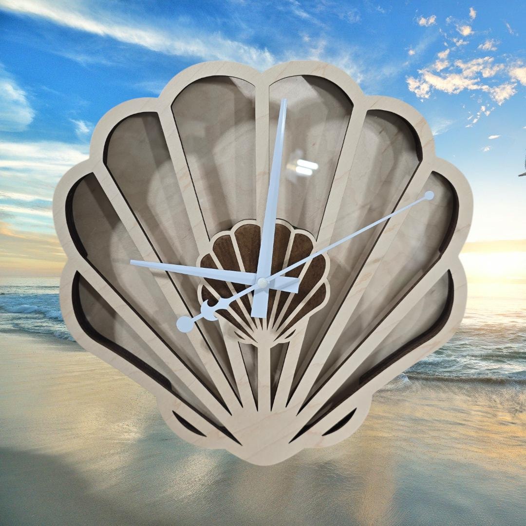 Seashell Shadow Box Clock for Your Seashells, Sea Glass, Sharks Teeth ...