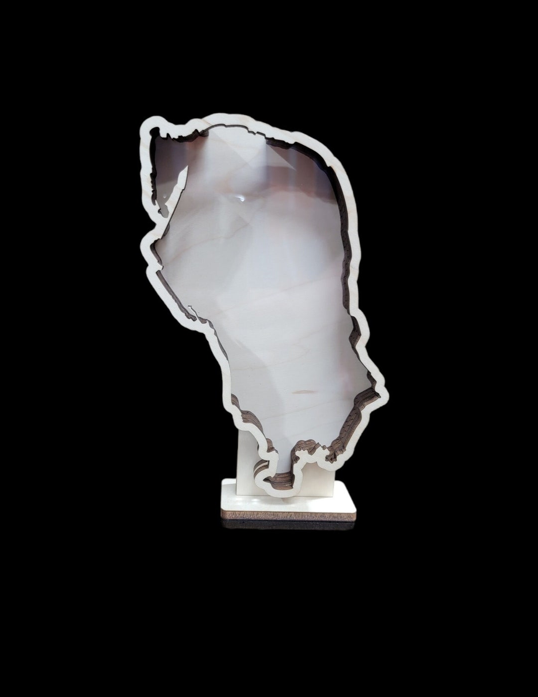 Neebish Island Michigan Shadow Box for Stones | Agate Display - Etsy