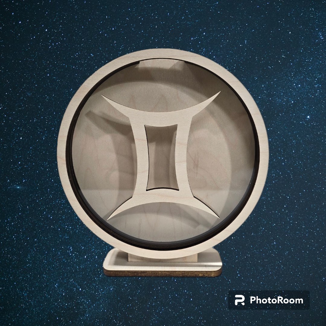 Zodiac Gemini Shadow Box for Your Agates, Crystals, Sea Glass, Shark ...