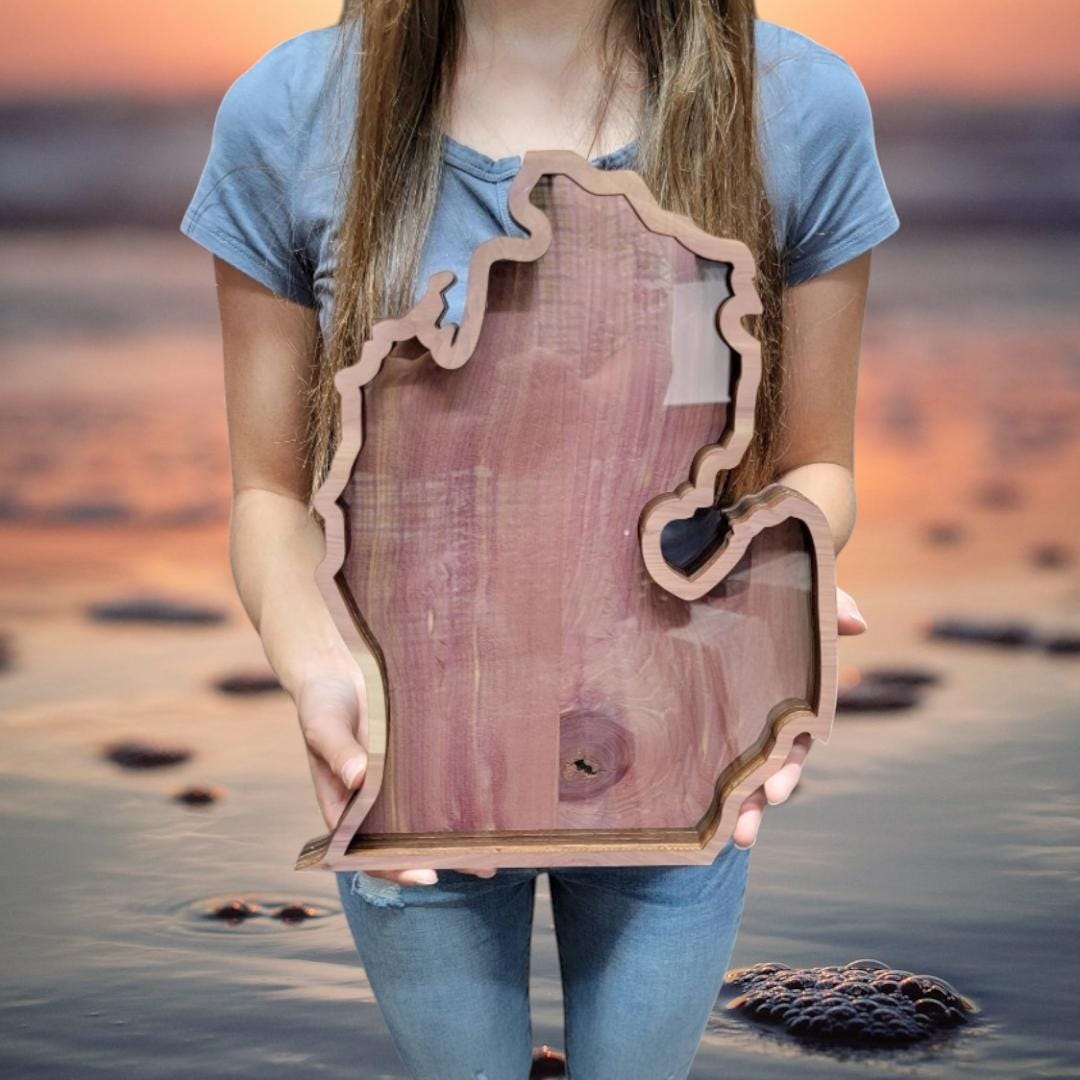 Michigan Cedar Shadow Box for Your Lake Superior Agates, Beach Glass ...