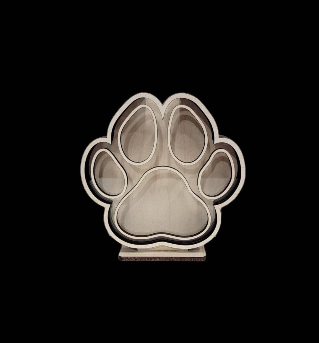 Dog Paw Shadow Box for Your Lake Superior Agates, Beach Glass, Etc - Etsy