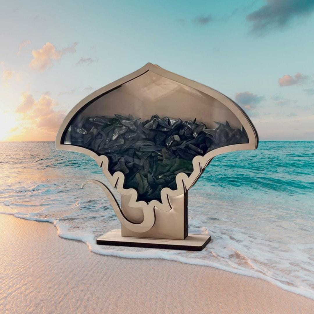 Stingray Shadow Box: Beach Keepsake for Shark Teeth, Sea Glass 2 - Etsy
