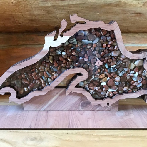 Michigan Shadow Box for Lake Superior Agates Beach Glass - Etsy