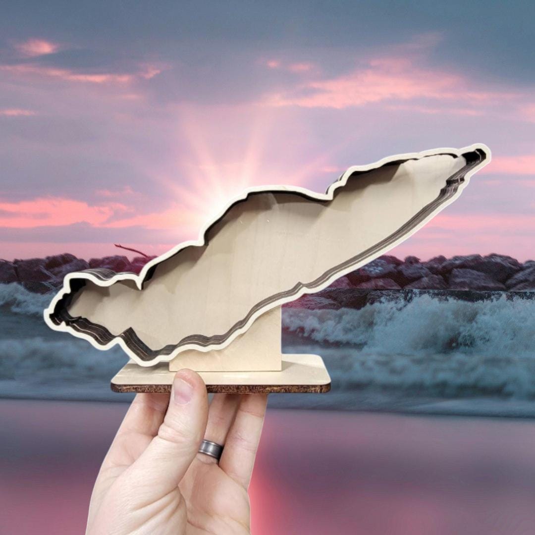 Lake Erie Shadow Box 2 Sizes for Beach Glass, Agates, Rocks, Petoskey ...
