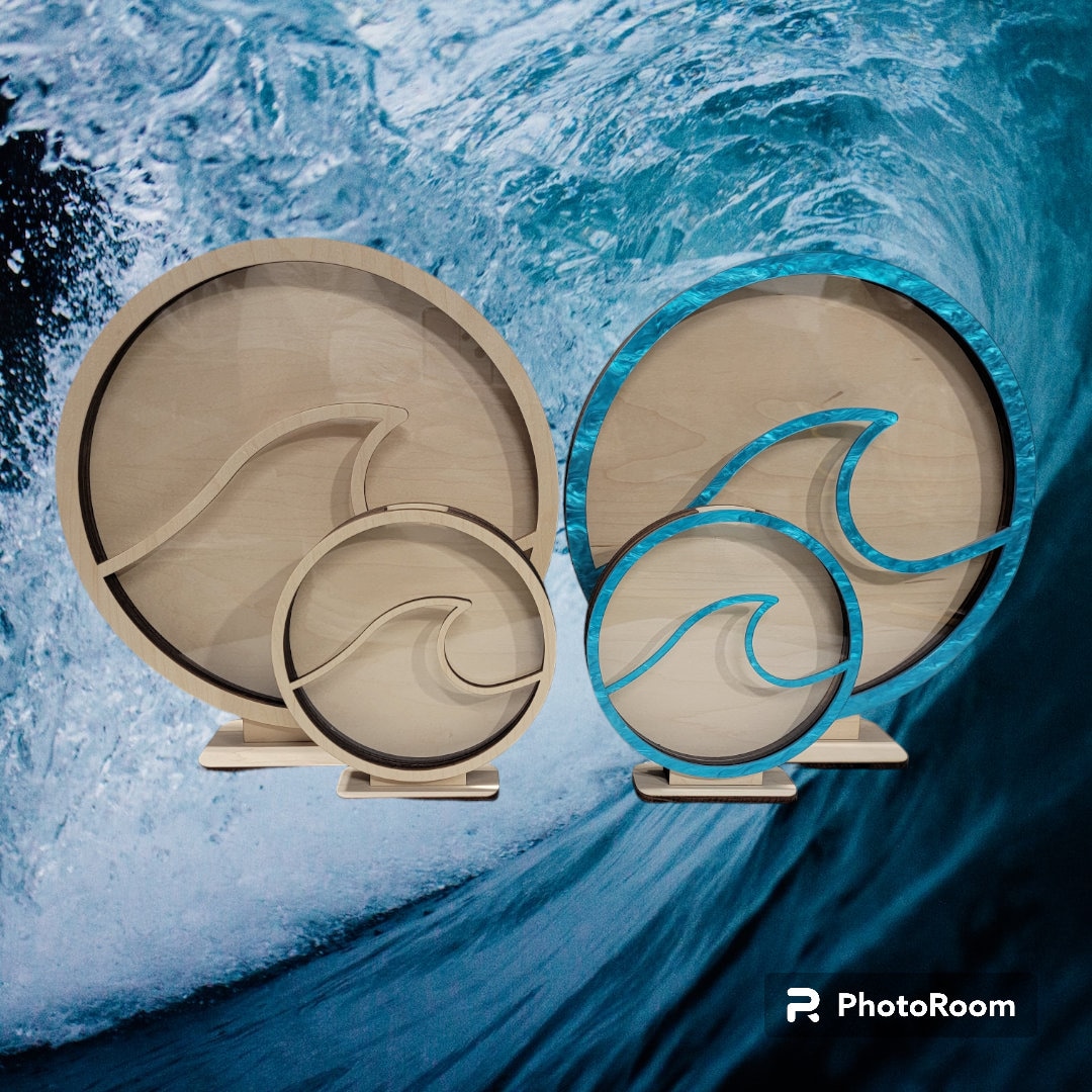 Wave Shadow Box Perfect Place for Your Sea Glass, Shark Teeth, Rocks ...