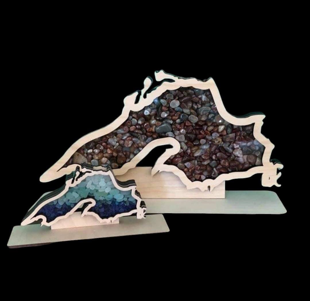 Lake Superior Shadow Box for Agates | Beach Glass the Original - Etsy