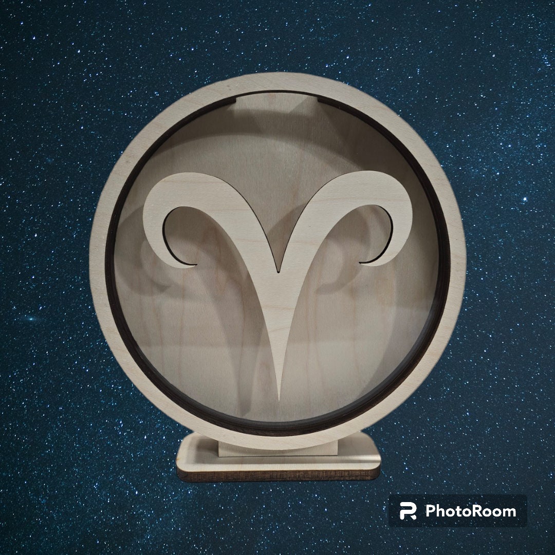 Aries Zodiac Shadow Box for Your Agates, Crystals, Sea Glass, Shark ...